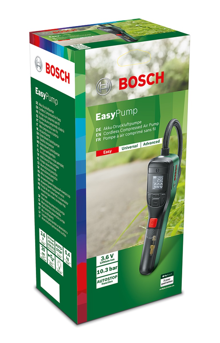 ΤΡΟΜΠΑ BOSCH EASY PUMP ΗΛΕΚΤΡΟΝΙΚΗ ΕΠΑΝΑΦΟΡΤΙΖΟΜΕΝΗ (WITH QR VALVE ...