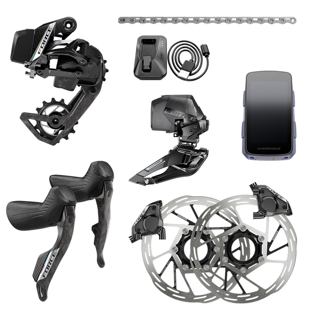 GROUPSET SRAM FORCE AXS 2X E1 (SHIFT/HYD ED FM, CHAIN, RD 36T, FD, BATT ...